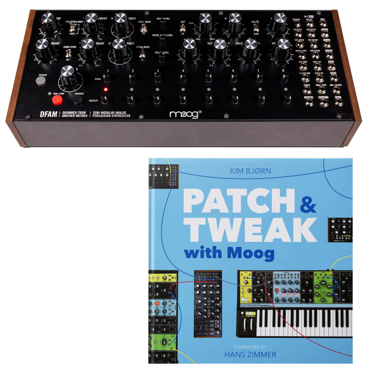 Moog DFAM Semi-Modular Percussion Synthesizer with Patch & Tweak Book – Chuck Levin's Washington ...