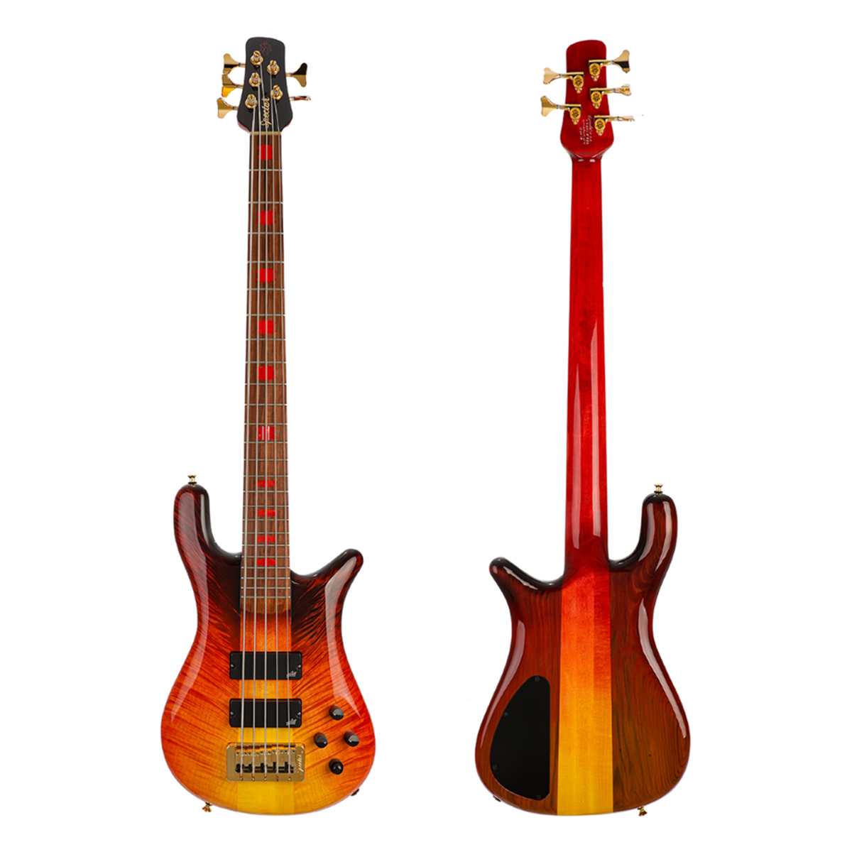Spector USA Custom NS5 5-String Bass Guitar - Fire Fade Gloss CHUCKSCL ...