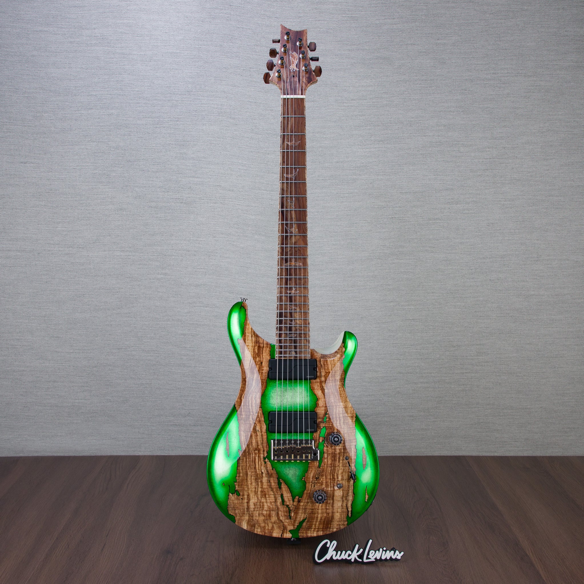 PRS Private Stock Custom 24 7-String Electric Guitar - Key Lime Glow ...