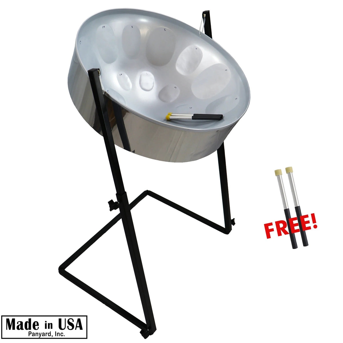 Panyard C-20 Lead Steel Pan - High Gloss Silver Package – Chuck Levin's ...