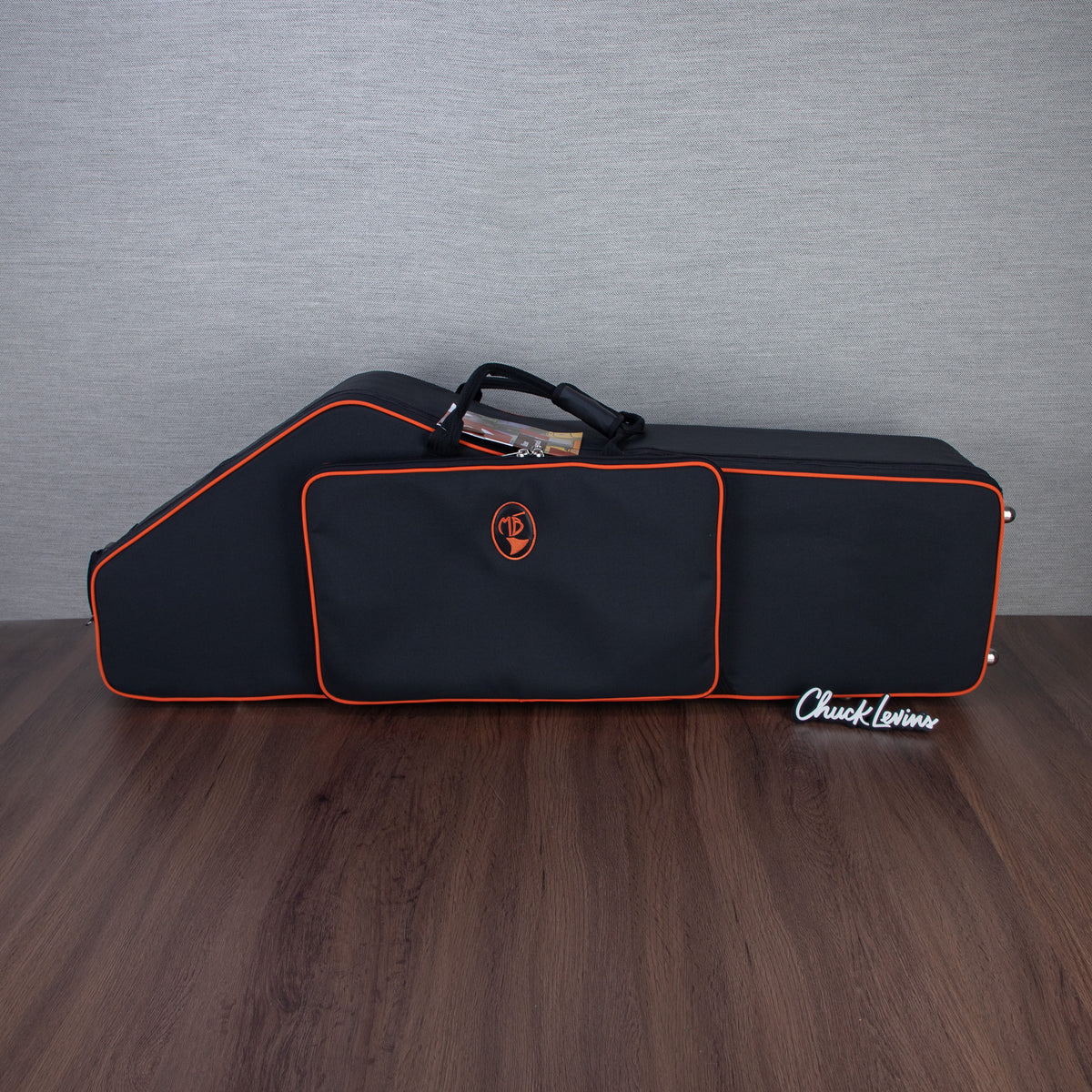 Marcus Bonna Baritone Saxophone Low A Case with Wheels - Black with Or ...