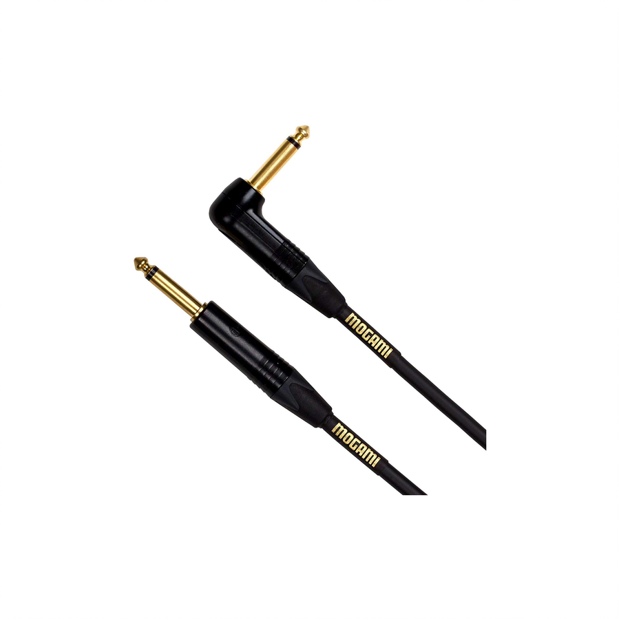 Mogami Gold Instrument-03R 3-Foot Gold Instument Right Angle Cable ...