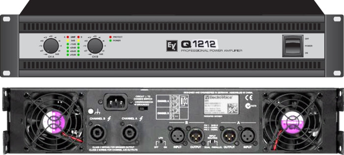 Electro-Voice Q1212 Q Series Professional Power Amplifier w/3600 Watts ...