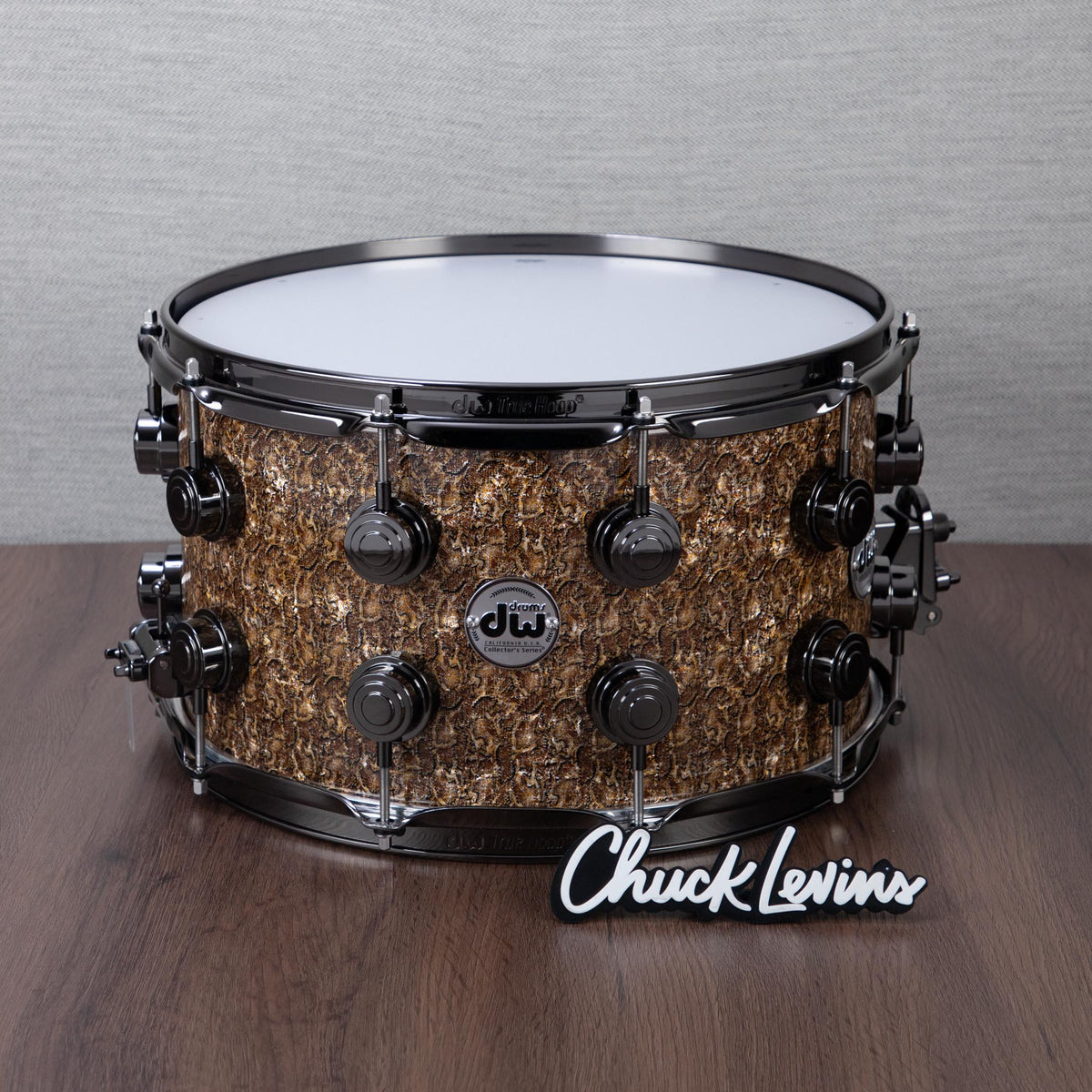DW 8 x 14-Inch Collector's X1 Maple Snare Drum - FP Gold BOA with Blac ...