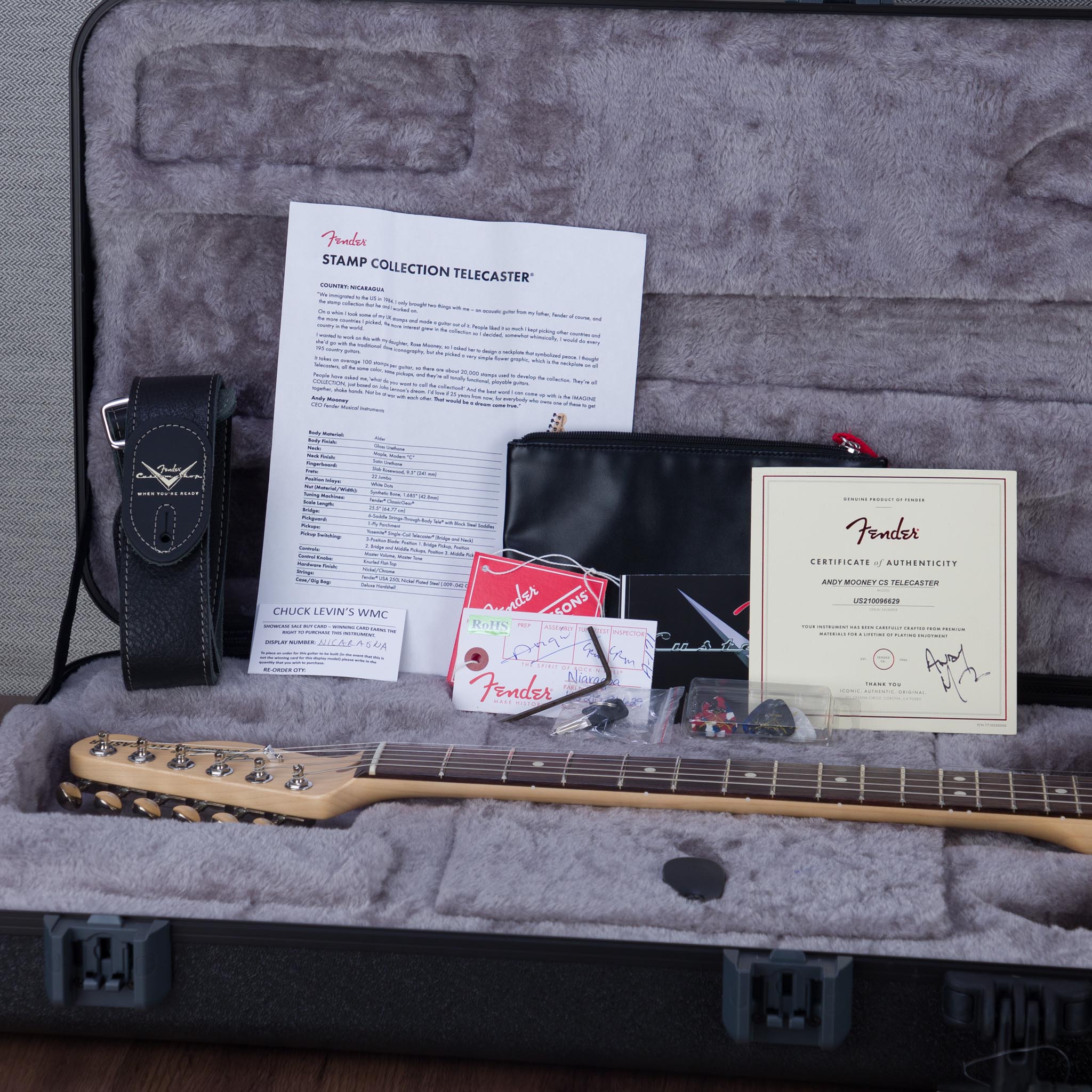 Fender Custom Shop World Stamp Collection Telecaster Electric Guitar ...