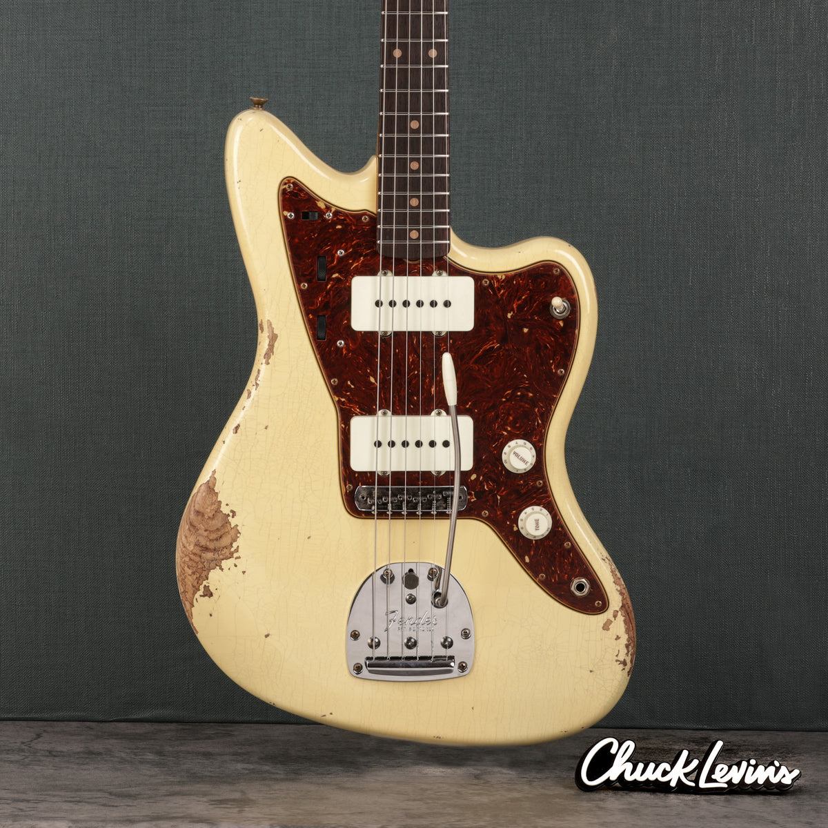 Fender Custom Shop 62 Jazzmaster Heavy Relic Guitar - Aged Vintage Whi ...
