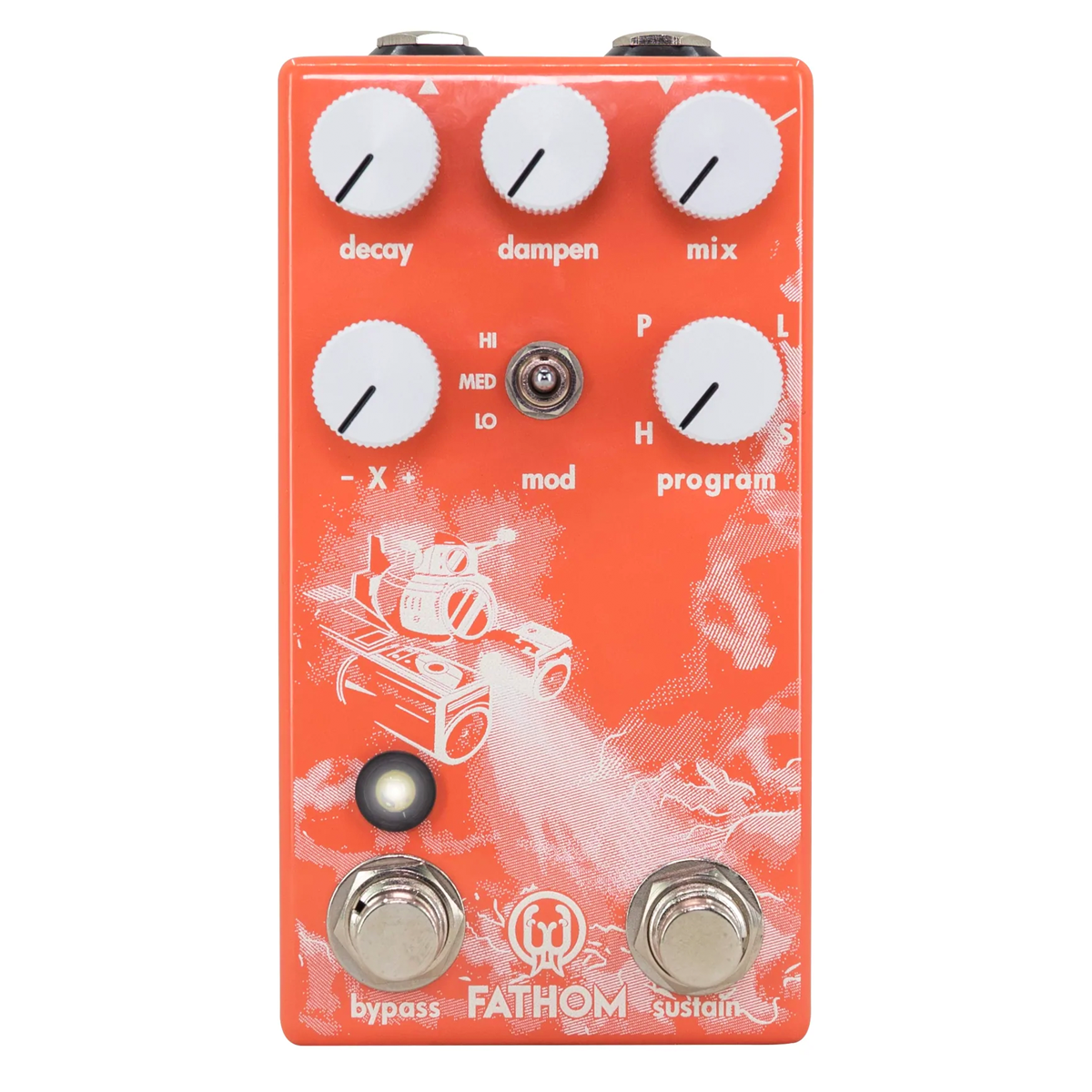Walrus Audio Fathom Multi-function Reverb Pedal - LTD Coral Series ...