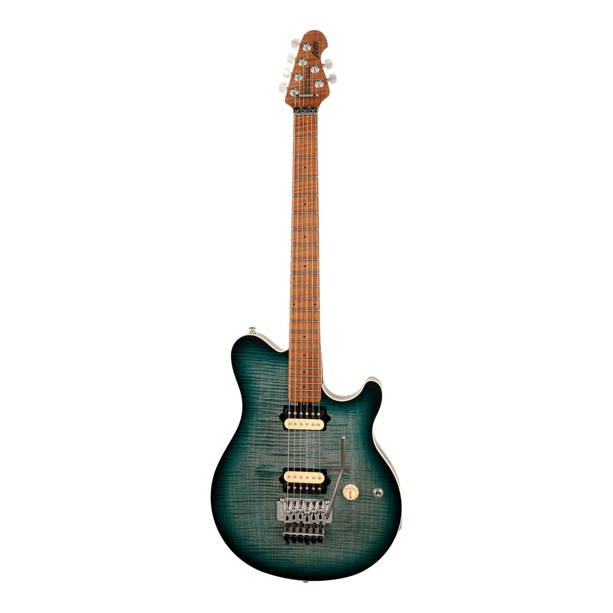 Music Man Flame Maple Axis Electric Guitar - Yucatan Blue – Chuck Levin ...