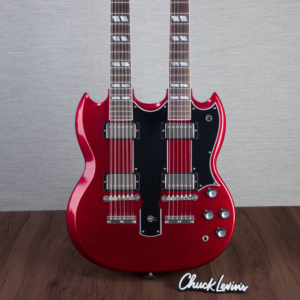 Gibson EDS-1275 Mid 60's Double Neck Electric Guitar - Red Sparkle Glo ...