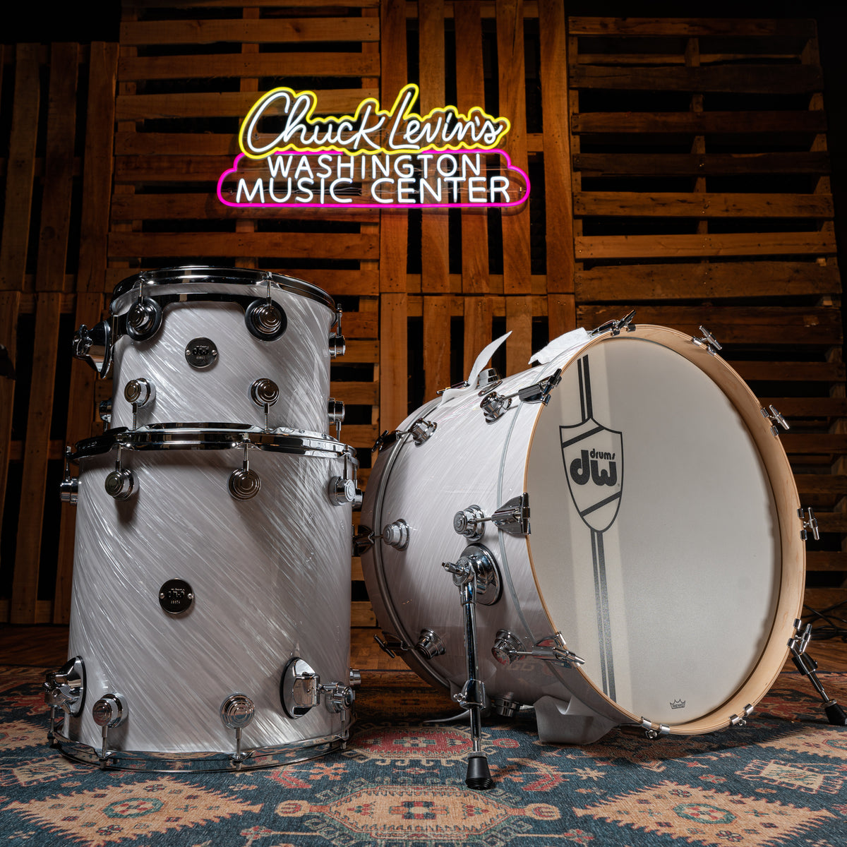 DW Classic Series 3-Piece Shell Pack - Twisted White Satin – Chuck ...