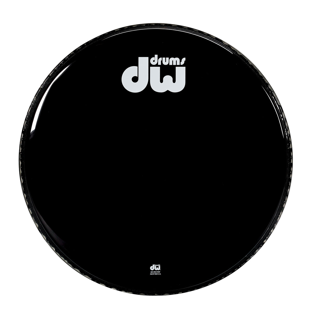 Drum Workshop 22-inch Non-Vented Bass Drum Head - Gloss Black – Chuck ...