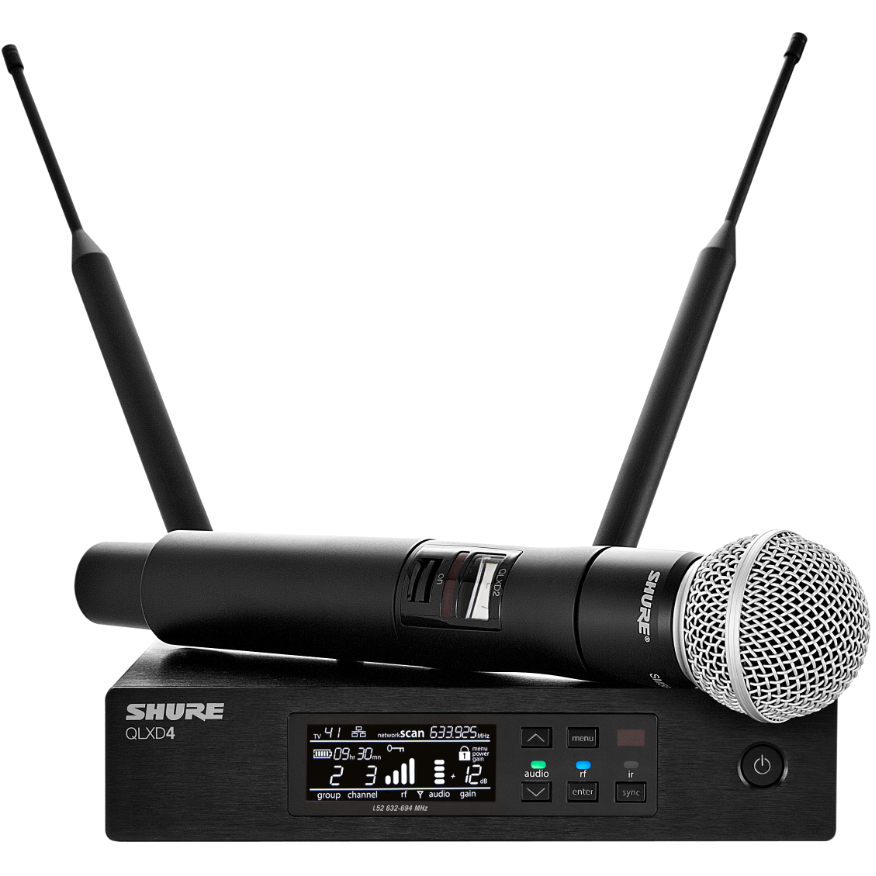 Shure QLXD24/B58 Handheld Digital Wireless System - G50 Band – Chuck ...