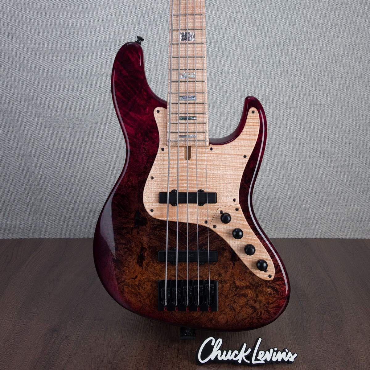 Brubaker USA JXB-BM-5 5-String Electric Bass - Red Jungle Candy – Chuck ...