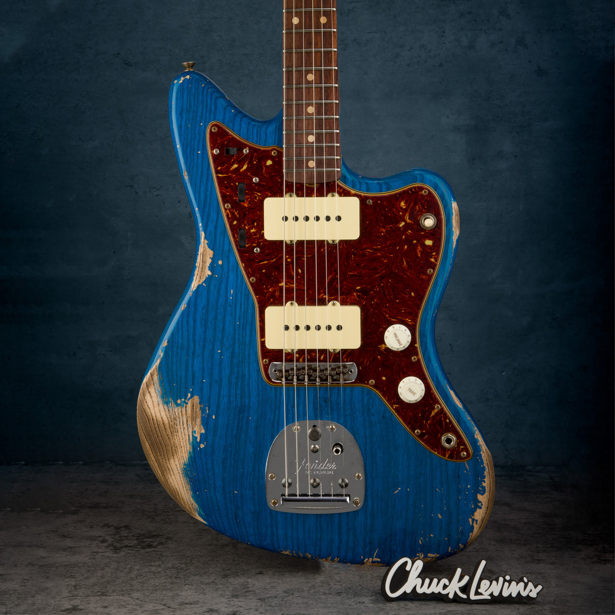 Fender Custom Shop 1962 Jazzmaster Heavy Relic - Sapphire Blue Transpa ...