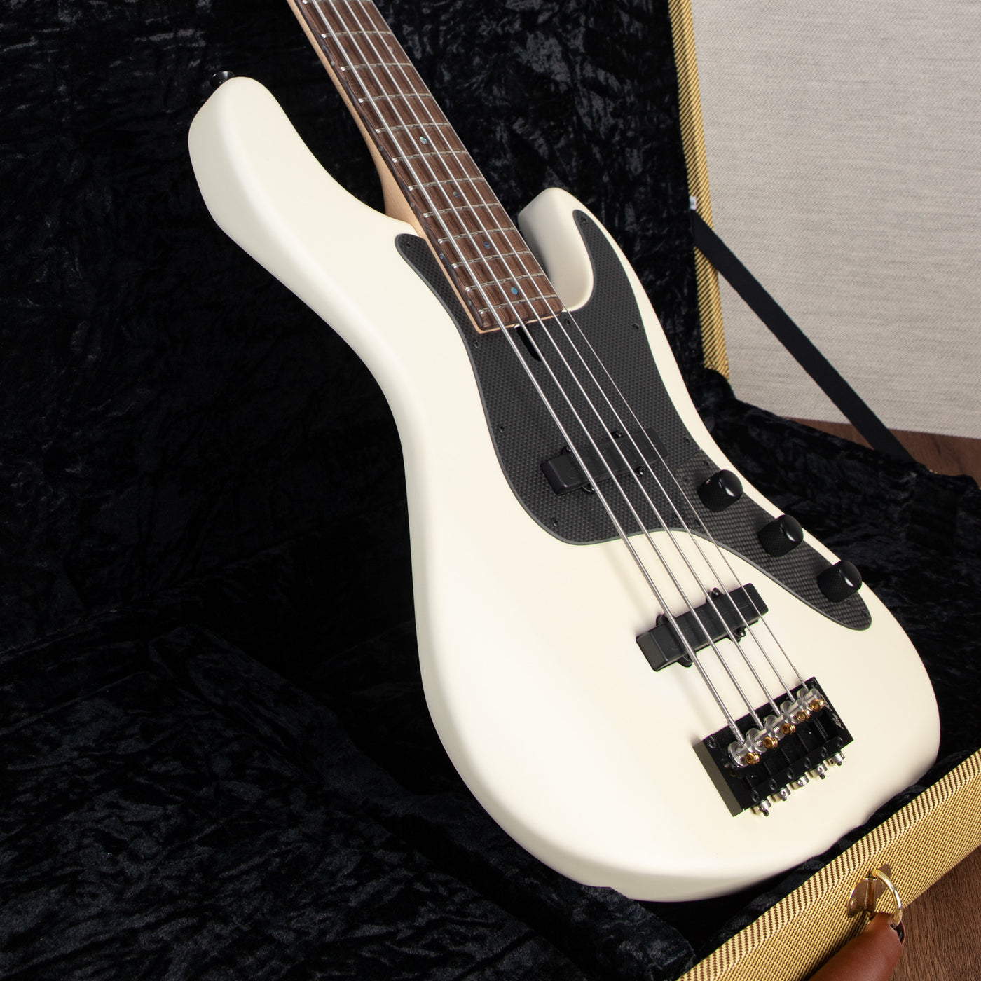 Brubaker USA JXB-5 Standard 5-String Electric Bass Guitar - White ...