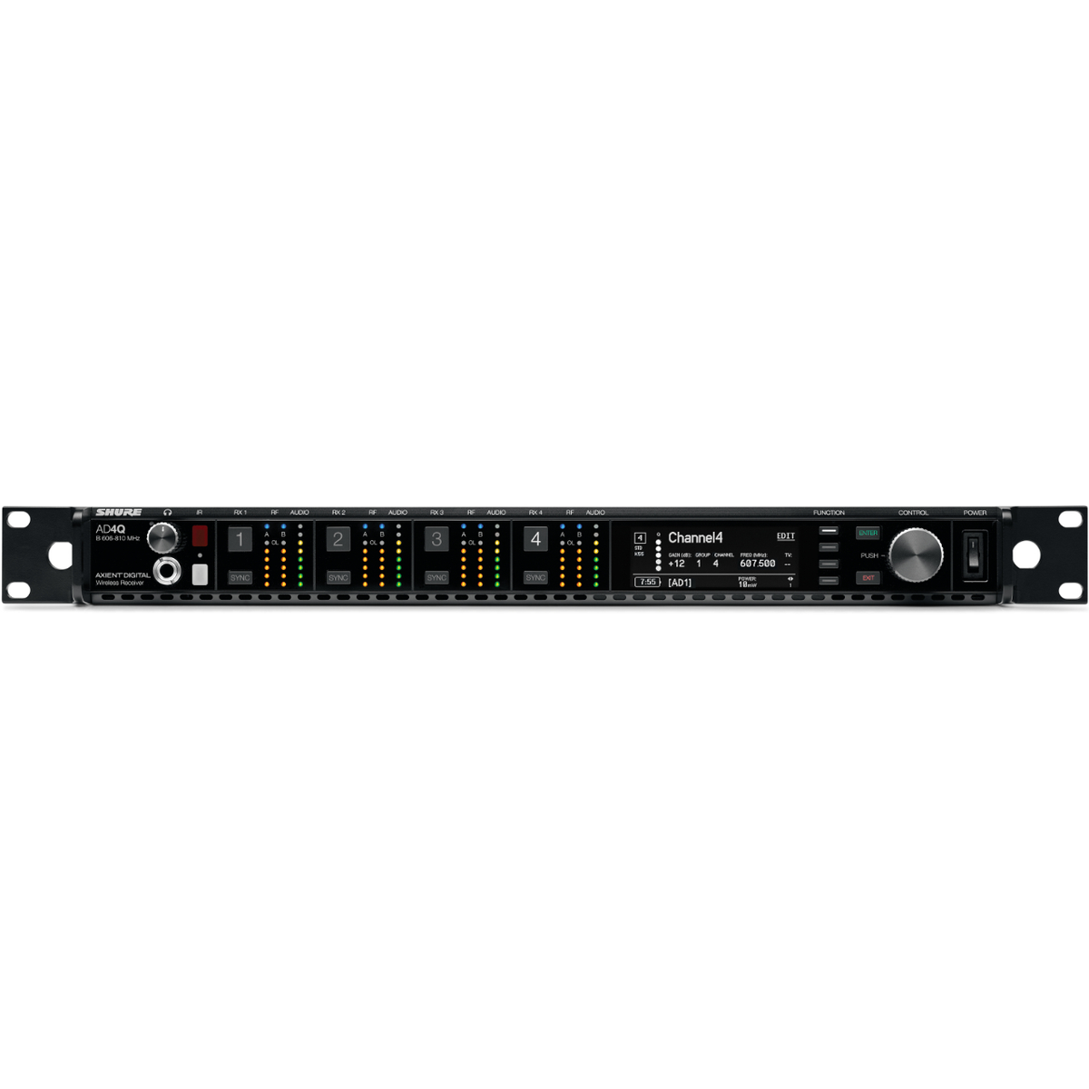 Shure AD4QUS=-A Axient Digital 4-Channel Wireless Receiver – Chuck ...