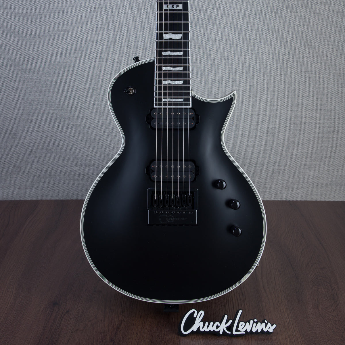 ESP E-II Eclipse-7 Evertune 7-String Electric Guitar - Black Satin ...