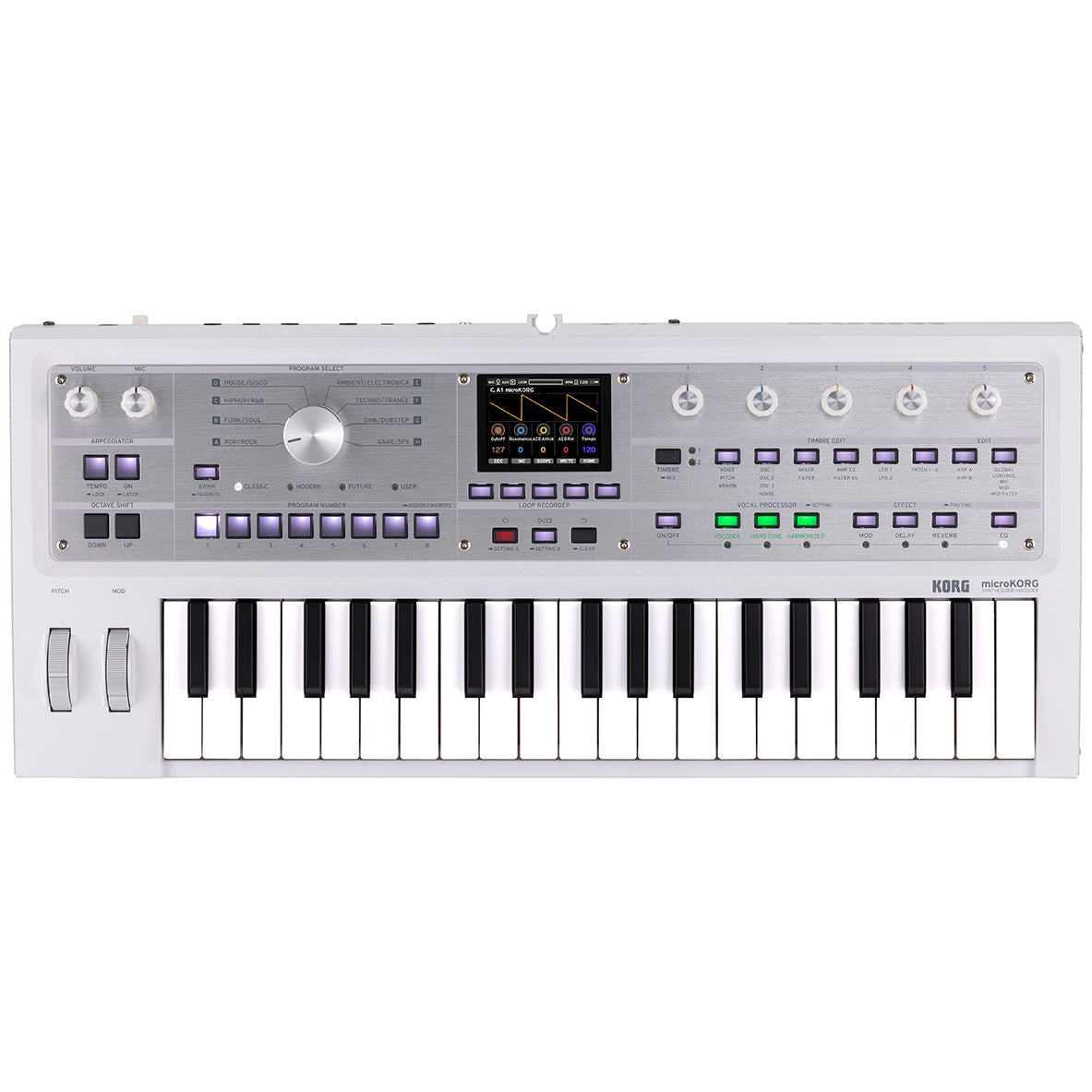 Korg microKorg 2 Synthesizer Vocoder Looper - White – Chuck Levin's ...
