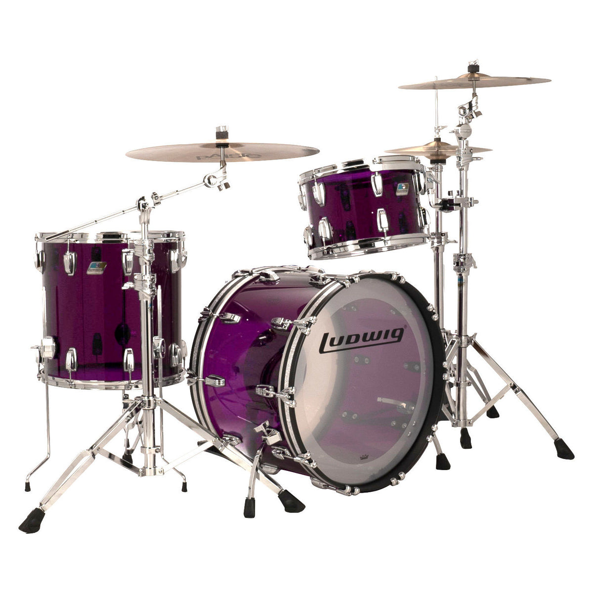 Ludwig Vistalite Fab Shell Pack with 22-Inch Kick Drum - Purple Acryli ...