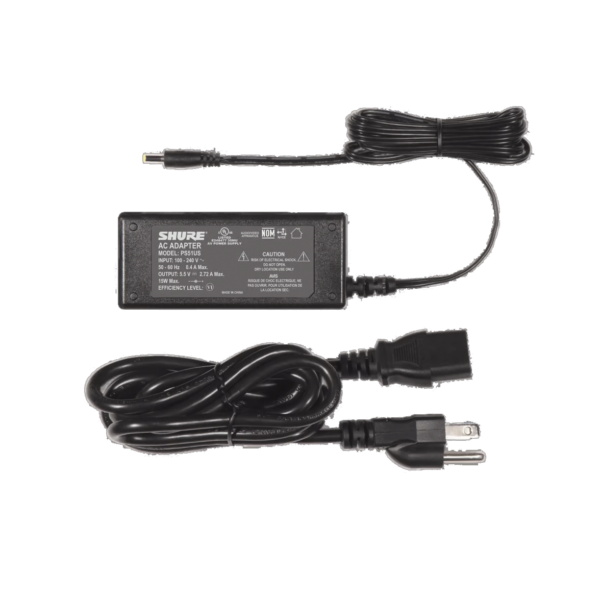 Shure PS51US Power Supply for 2-Bay Charger – Chuck Levin's Washington ...