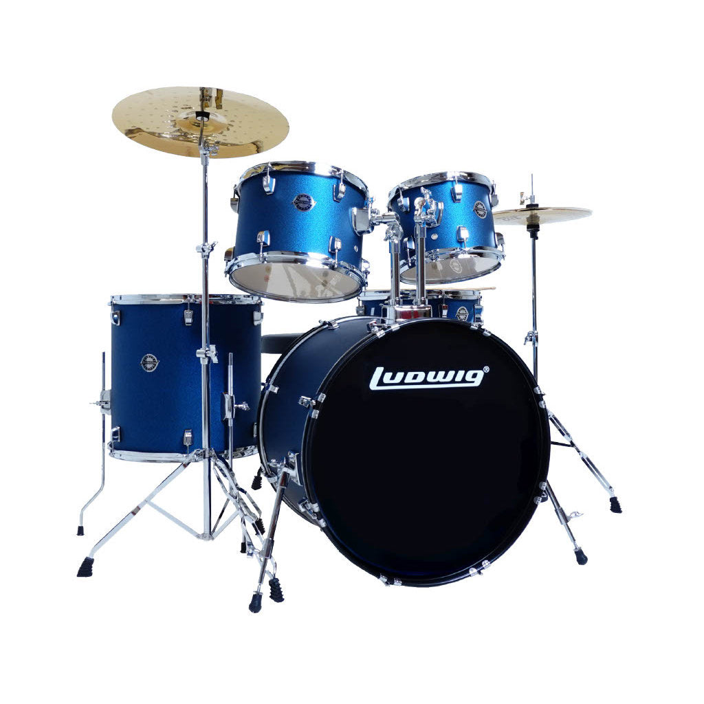 Ludwig Accent Drive 5-Piece Kit with 22-Inch Kick - Blue Stardust ...