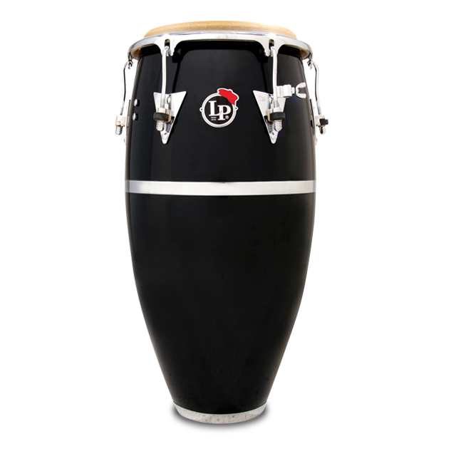 LP Patato Signature Fiberglass Conga - Black Finish with Chrome Hardwa ...